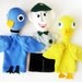 Pigeon Drive the Bus Duck Bus Driver Trio Hand Puppets/ by Meoneil