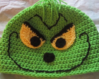 Crochet grinch hat | Etsy