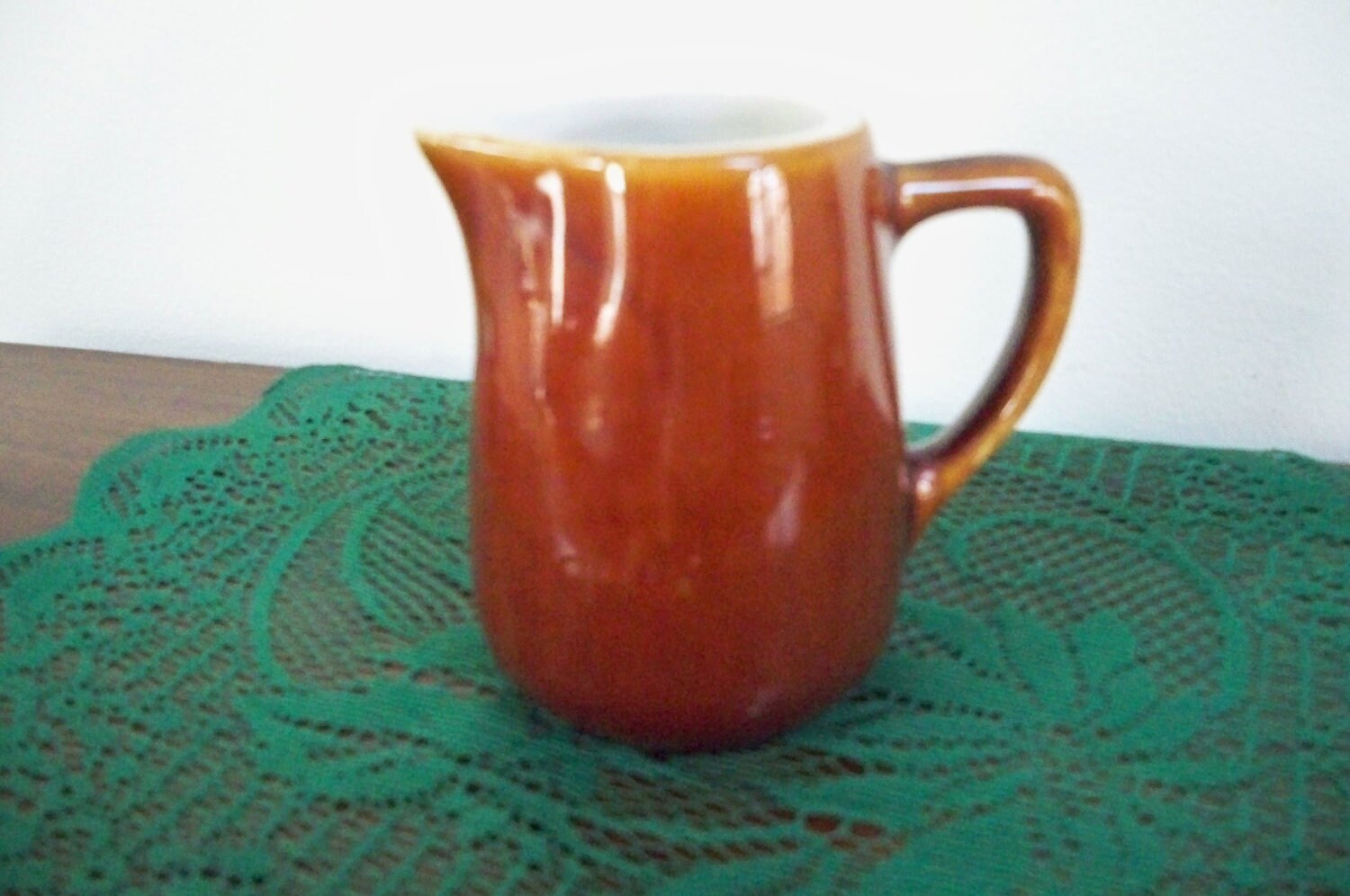 Vintage Serving Collectible Brown Hall Miniature Pitcher 1940 Syrup ...
