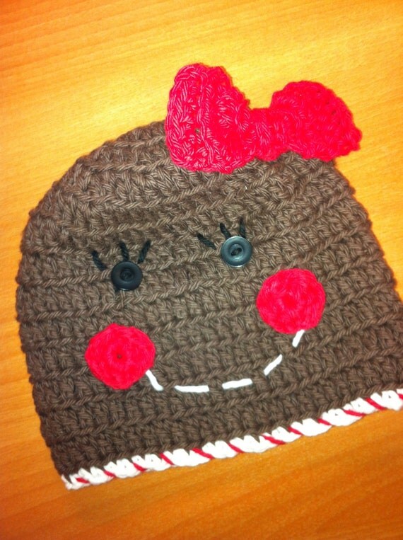 Items similar to Gingerbread Baby Crochet Hat on Etsy