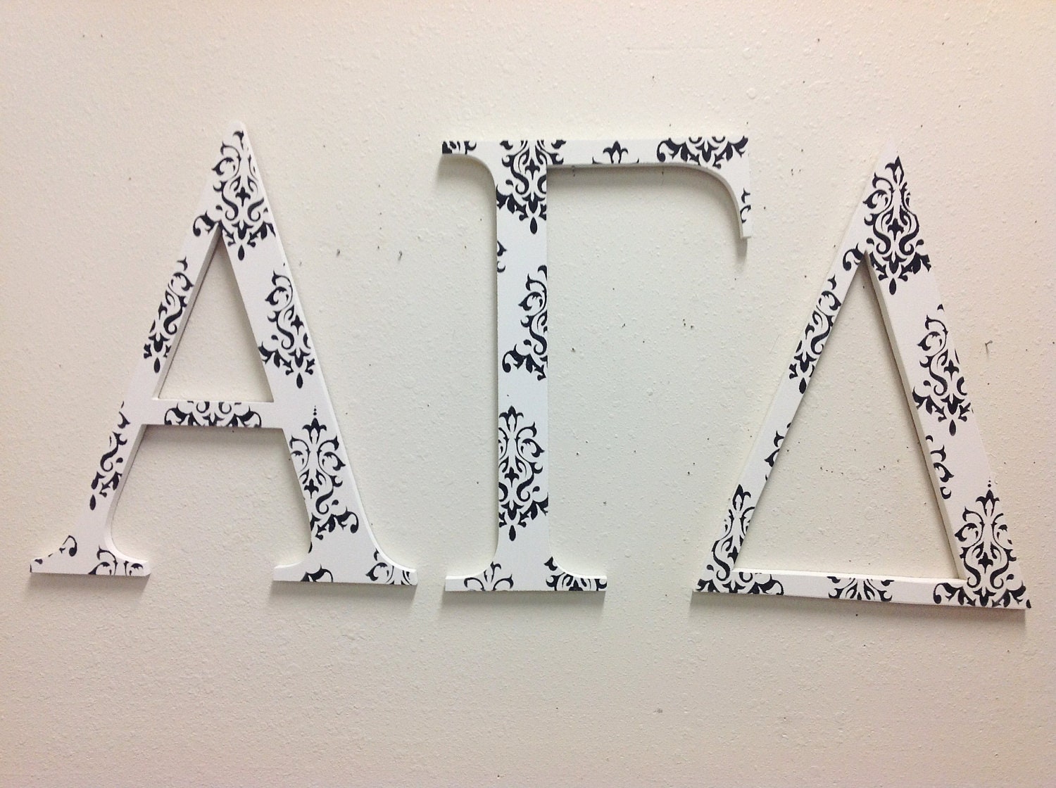 Alpha Gamma Delta Large Greek Letters damask Alpha by TWOPINKDOTS