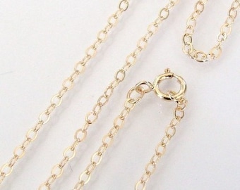 14k ROSE Gold Filled cable rope box chain Necklace finish