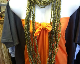 Long White Dovetail Shell necklaces by hulamelani on Etsy