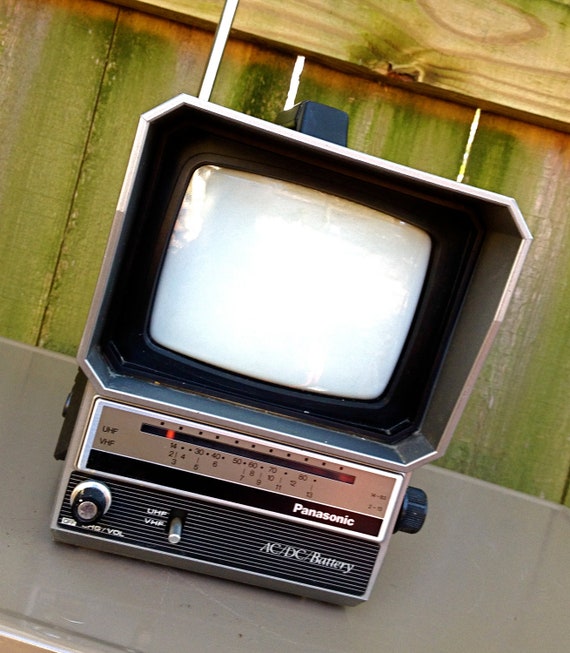 vintage portable television 1980s Panasonic portable TV by mkmack vintage portable television 1980s Panasonic portable TV by mkmack