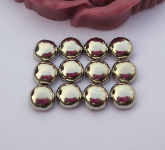 Silver Studs100pc silver round Flat Metal studs by DIYartworld