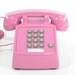 Vintage telephone Candy Pink push button phone by ohiopicker