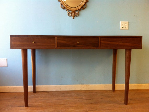Solid Walnut Desk / Console Table by STORnewyork on Etsy