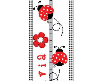 Personalized Love Bug Canvas Growth Chart
