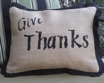 Unique give thanks pillow related items | Etsy