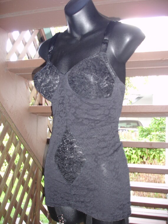 Vintage Merrywidow 1950s Bullet Bra Girdle Corselette