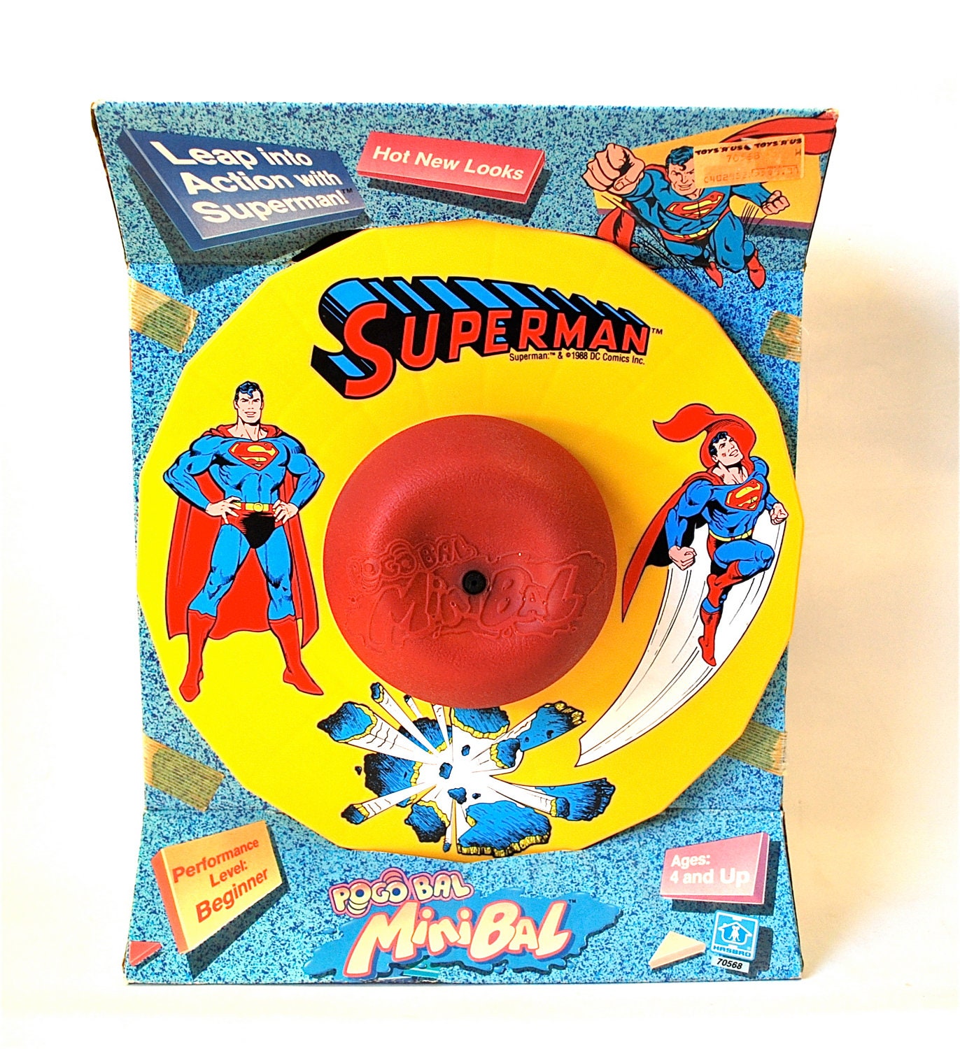 Superman Mini Pogo Ball NIB by Hasbro 1988 by WonderlandToys