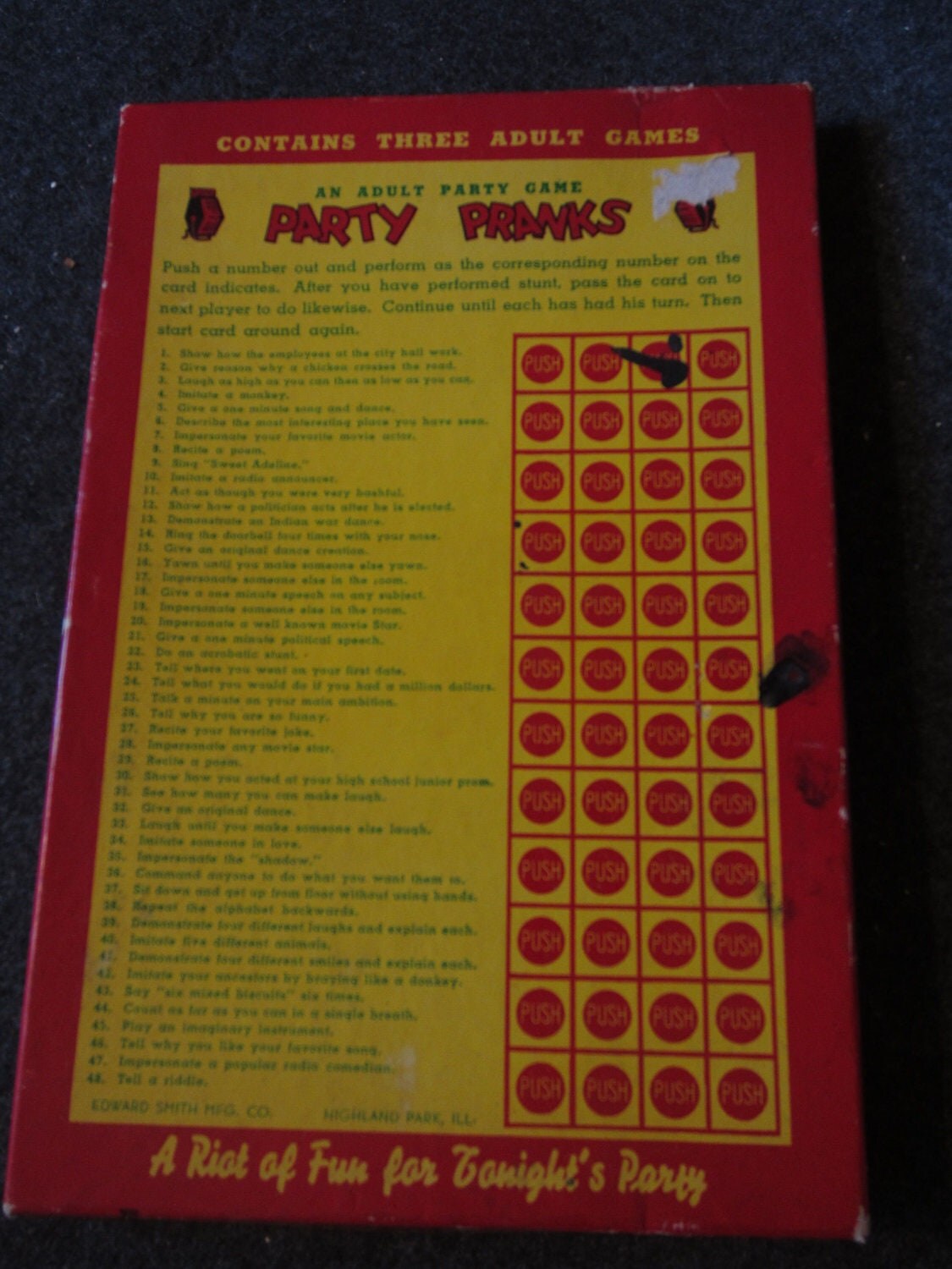 Party Pranks An Adult Party Game 1943 Edward by kookykitsch