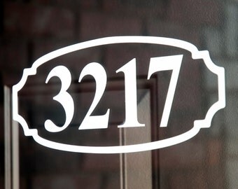 Address Numbers Small Vinyl Decal