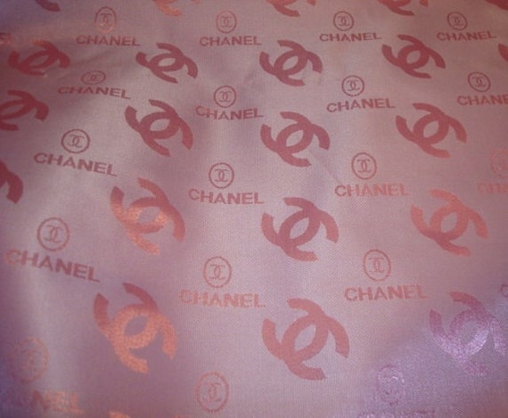 Items similar to Half Yard of Pink on Pink Chanel Fabric backed with ...