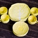 Vintage Yellow Dinnerware set Vintage Secla Portugal Cabbage