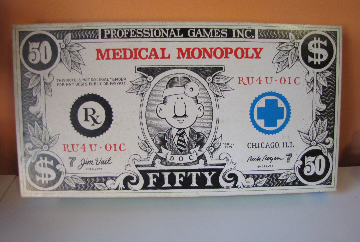 Vintage 1979 Medical Monopoly Board Game