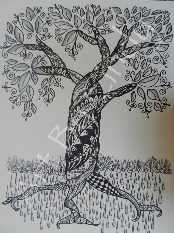 Items similar to Zentangle Tree on Etsy