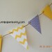 Chevron Print Paper Pennant Banner in Yellow and by SunniPaperie