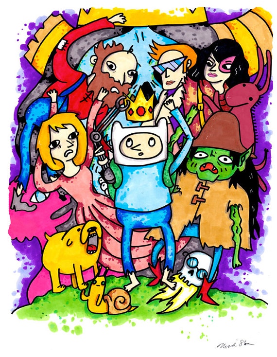 Items similar to Farmworld FInn and Jake, 8.5x11 inch inkjet print ...