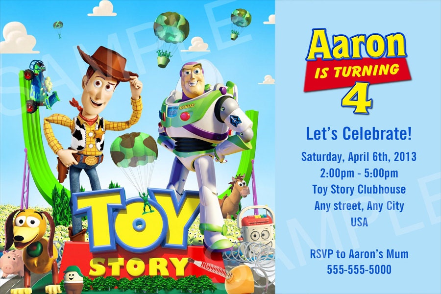 Toy Story Invitation Printable Toy Story Birthday Invitation