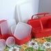Vintage New Tupperware Pak-N-Carry Lunch Set in Poppy Orange