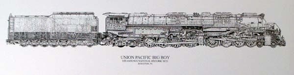Union Pacific Big Boy Drawing