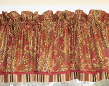 Popular items for red toile valance on Etsy