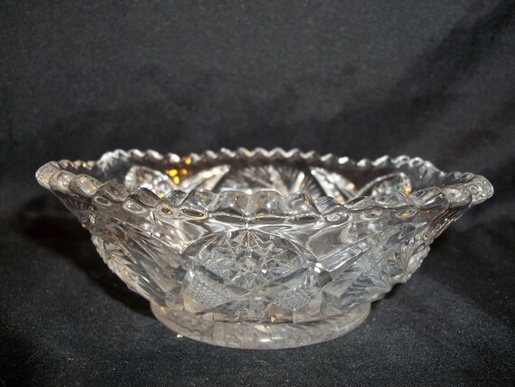 Vintage Near Cut Crystal Small Bowl by Cherylfound on Etsy