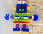 Items similar to Friendly Robot Perler Bead Magnet on Etsy