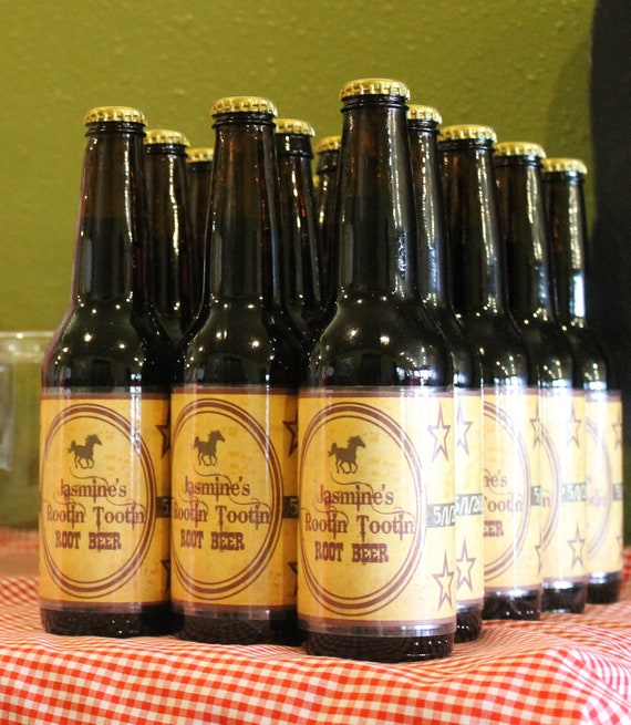 Items similar to Rustic Personalized Root Beer Bottle Labels on Etsy