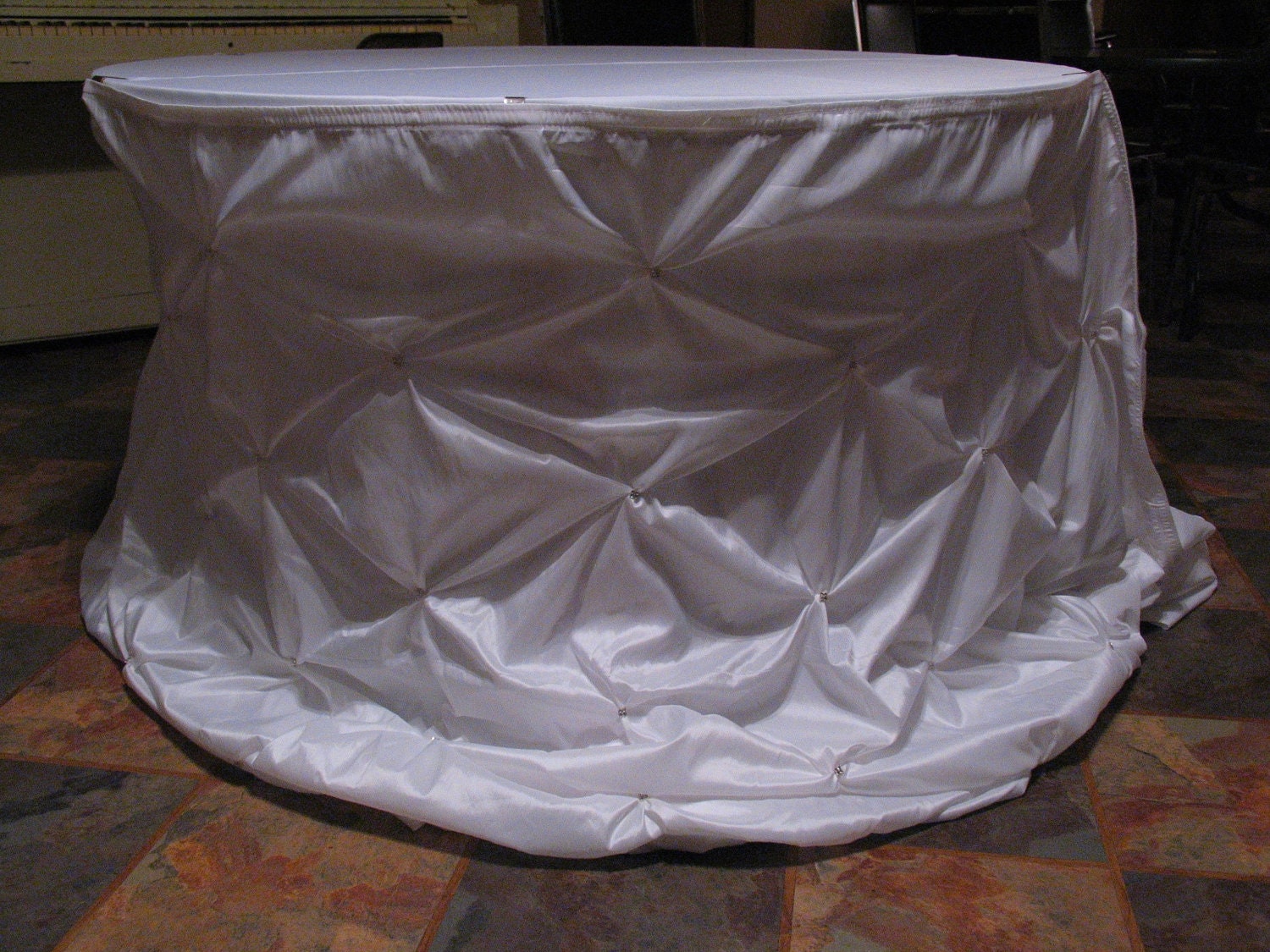 Fancy Table Skirt for a Cake Table or by RocheleauDesigns on Etsy