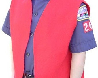 Red felt vest | Etsy