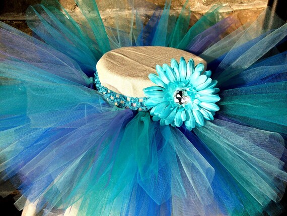 Peacock Tutu Teal Tutu Turquoise Tutu Baby Girl by DressHerUp22