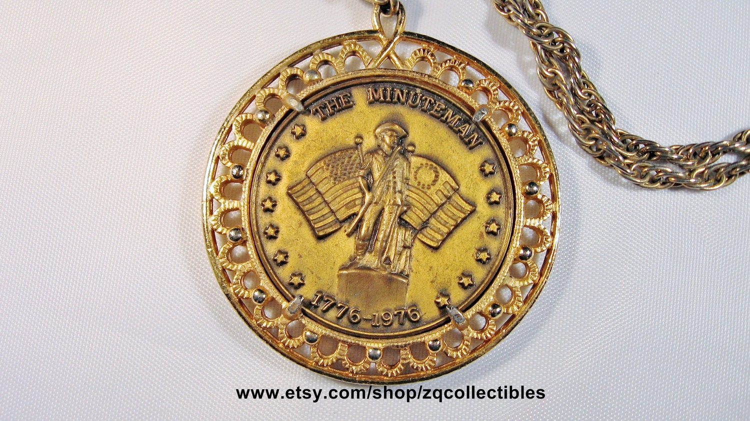 Vintage The Minuteman Coin Necklace – Haute Juice