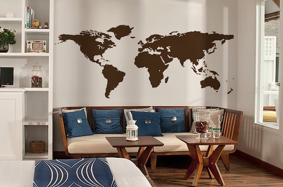 World map Wall decal Vinyl Wall Sticker Decals Home Decor Art