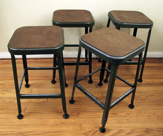 RESERVED Industrial Lyon Work Stool : 4 Available