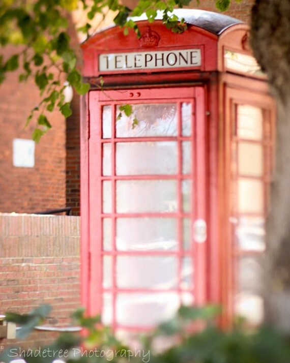 Items similar to Red Telephone English Payphone Red Black Crimson Phone ...