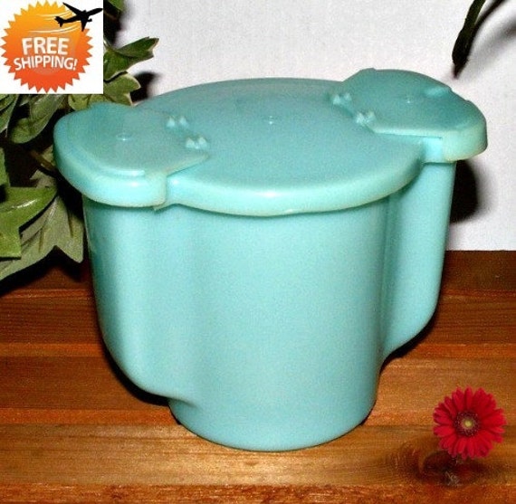 Vintage Tupperware Sugar Container Double Flip Top Blue