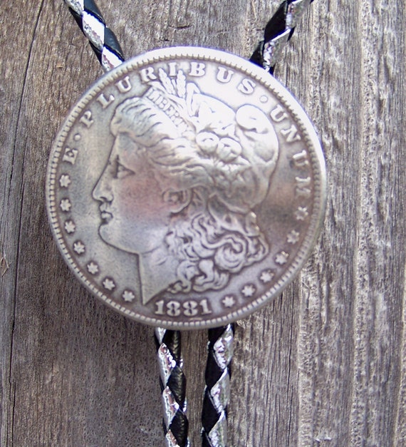 Morgan Silver Dollar Bolo Lady Liberty Side by MesquiteWestern