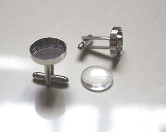 Popular items for cufflink blanks on Etsy