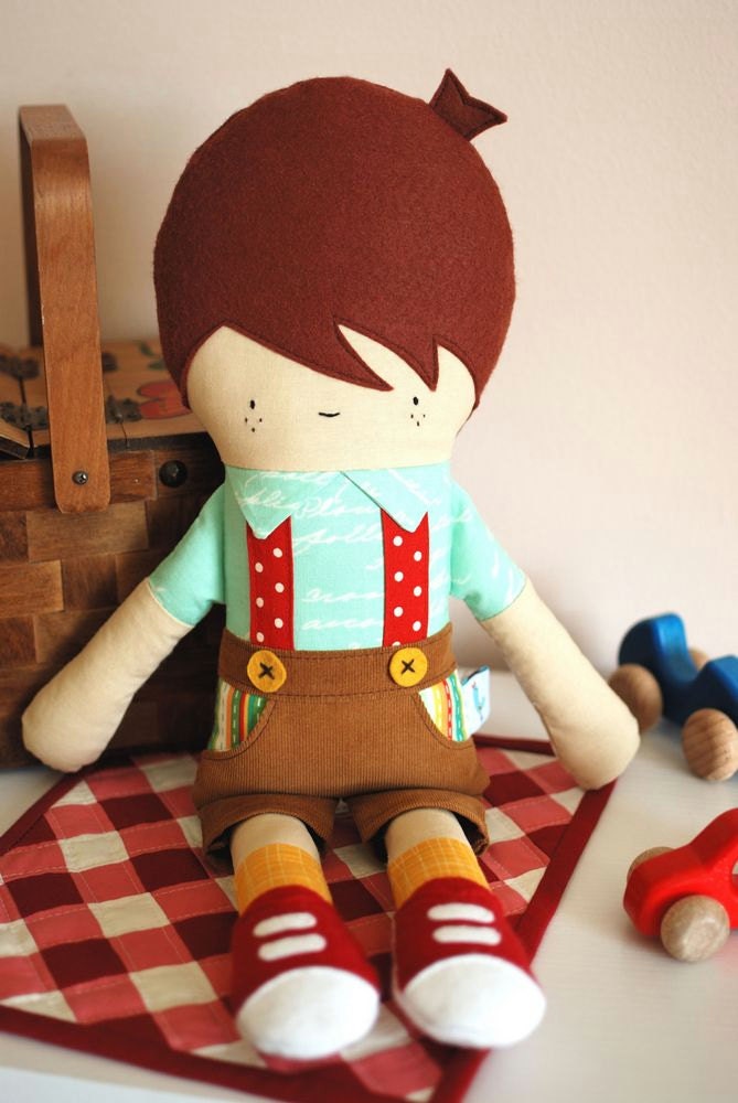 Fabric Boy Doll PDF Sewing Pattern Instant Download
