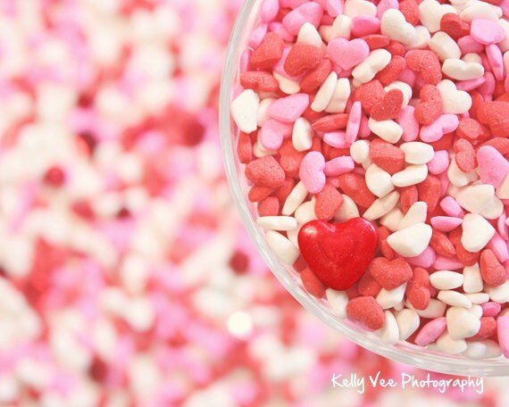 Items similar to Heart sprinkle Photograph Photo - Love, candy, nursery ...