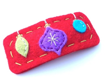handmade wool felt hair clips and more by marmaladecreations