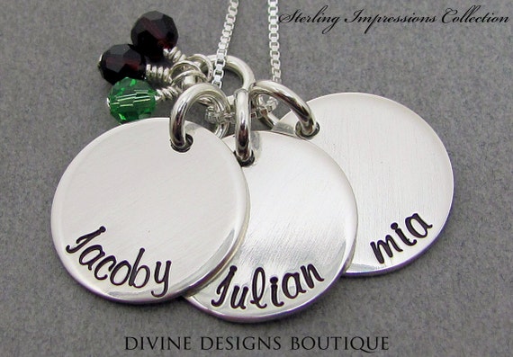 Engraved Necklace Personalized Jewelry By Divinedesignjewelers
