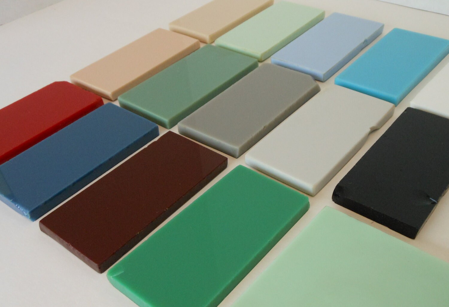 Vitrolite Glass Tile Samples Vintage 1940s Retro