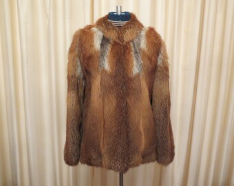 Red fox fur coat | Etsy