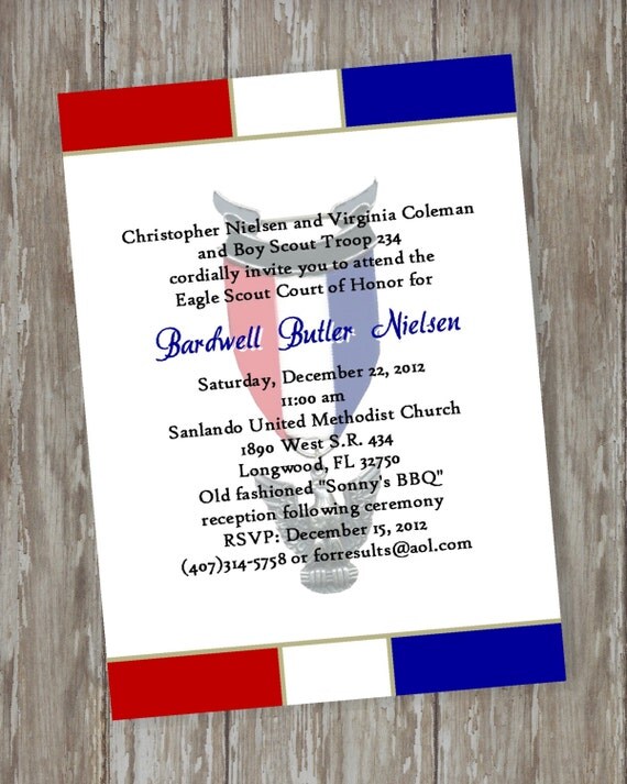 Eagle Scout Invitations Prepared White By ItsAllAboutTheCards