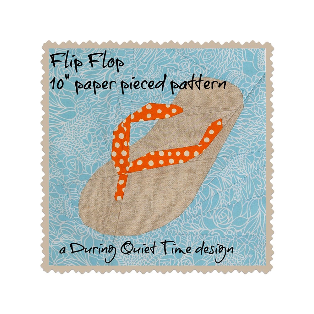 Flip Flop Paper Pieced Pattern