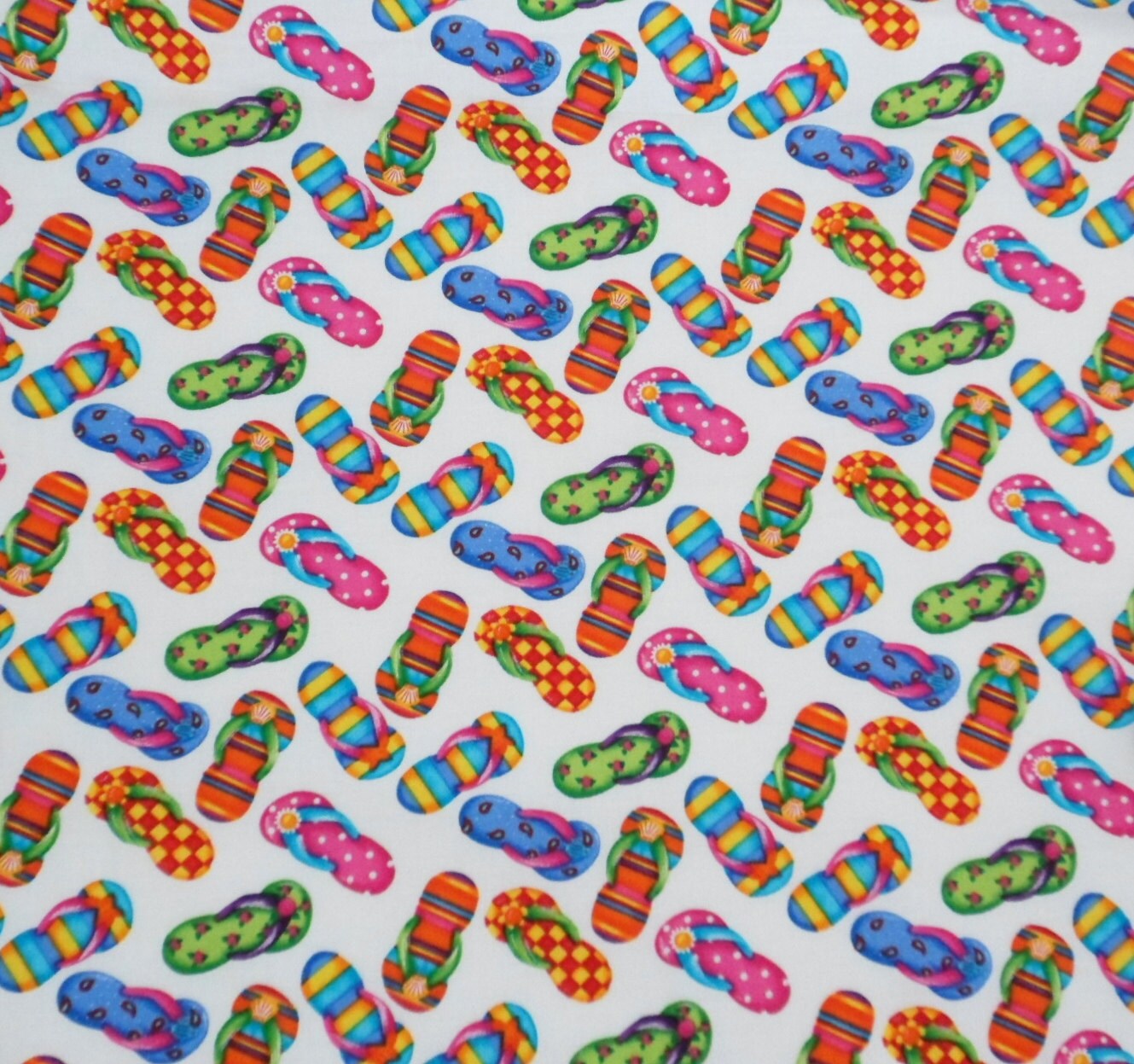 Flip Flop Cotton Fabric Timless Treasures by Quiltwear on Etsy