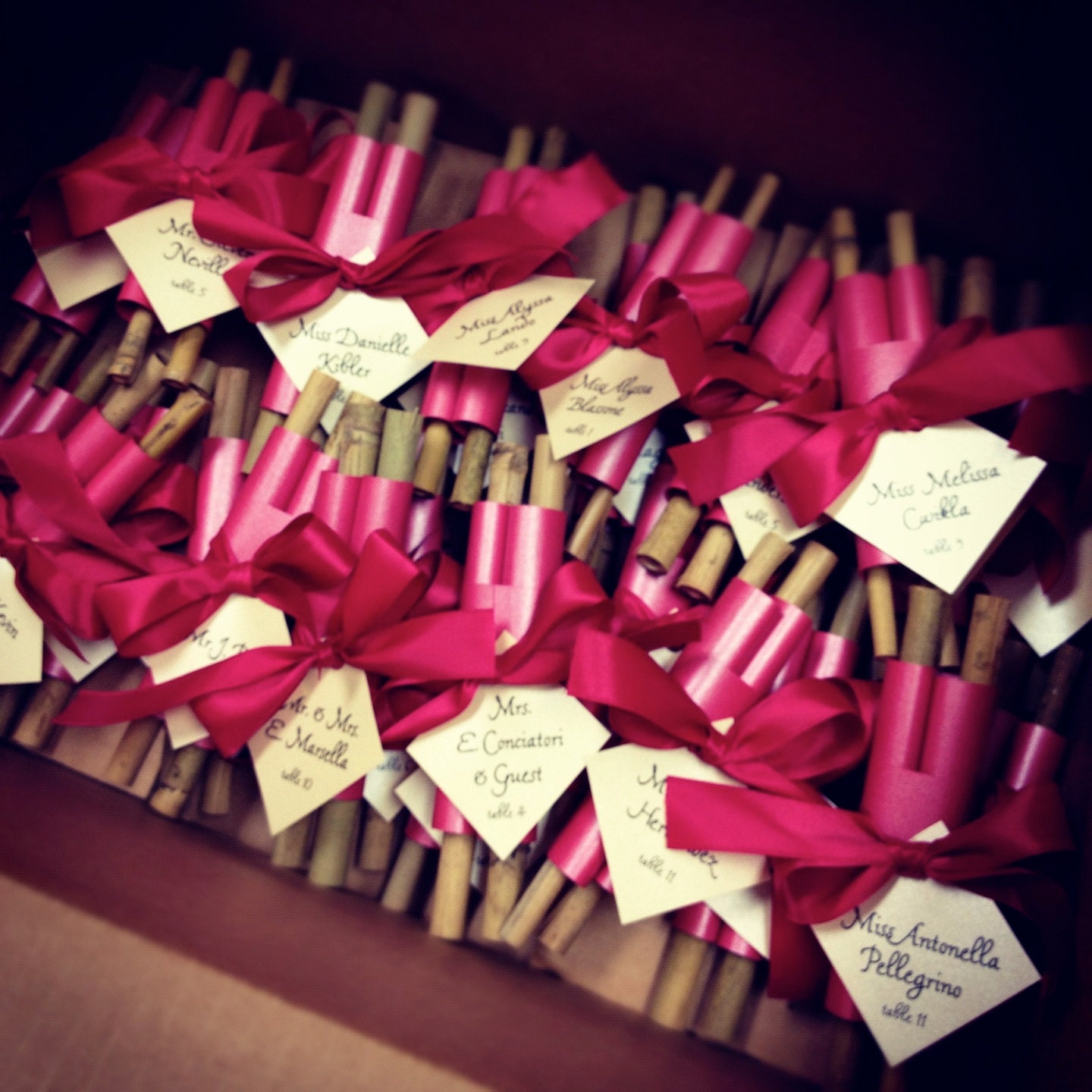 10 Bamboo Scroll Place Card Menus – OnePaperHeart – Stationary ...
